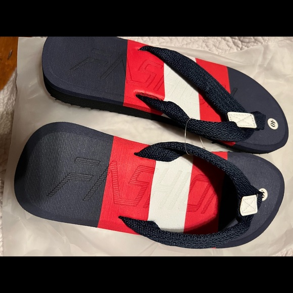 Shoes | Patriotic Red White And Blue Flip Flops | Poshmark